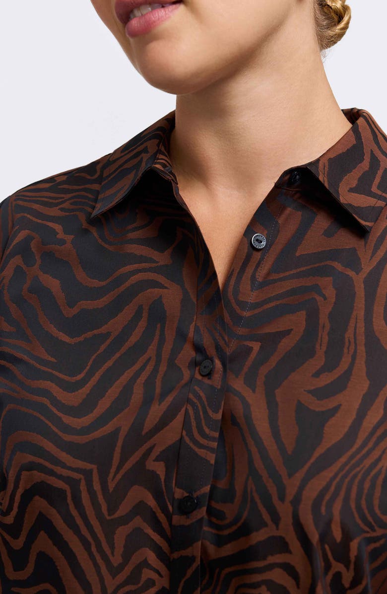 Foxcroft Hampton Zebra Print Button-Up Shirt | Nordstrom