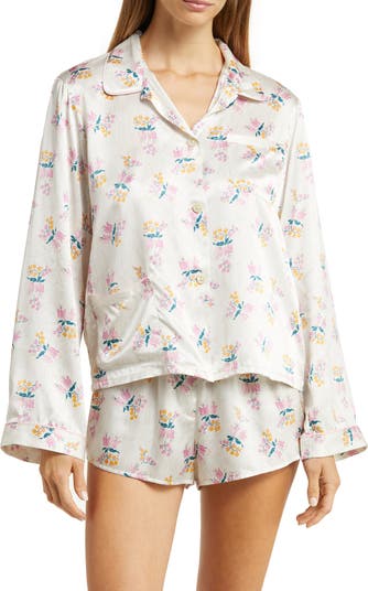 Morgan Lane Ruthie Corey Stripe Satin Short Pajamas | Nordstrom