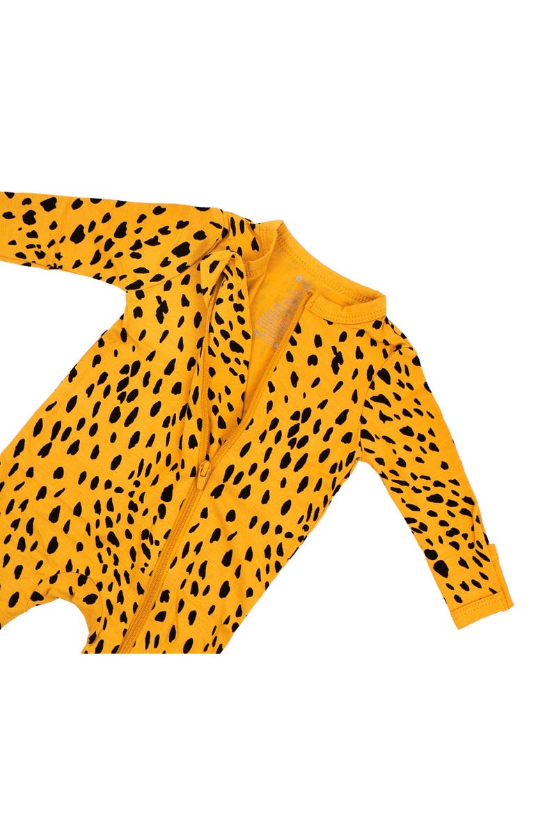 Kyte BABY Marigold Cheetah Zip-Up Romper | Nordstromrack