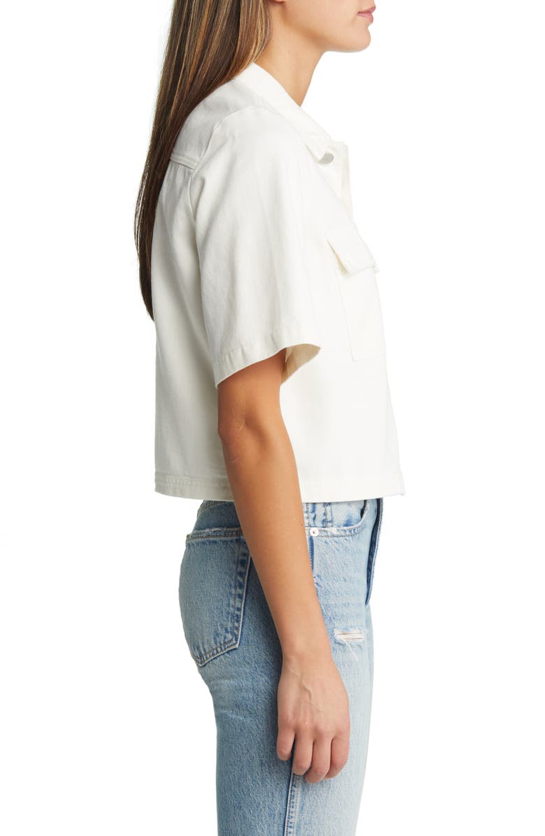 VERO MODA Rina Crop Button-Up Denim Top | Nordstromrack