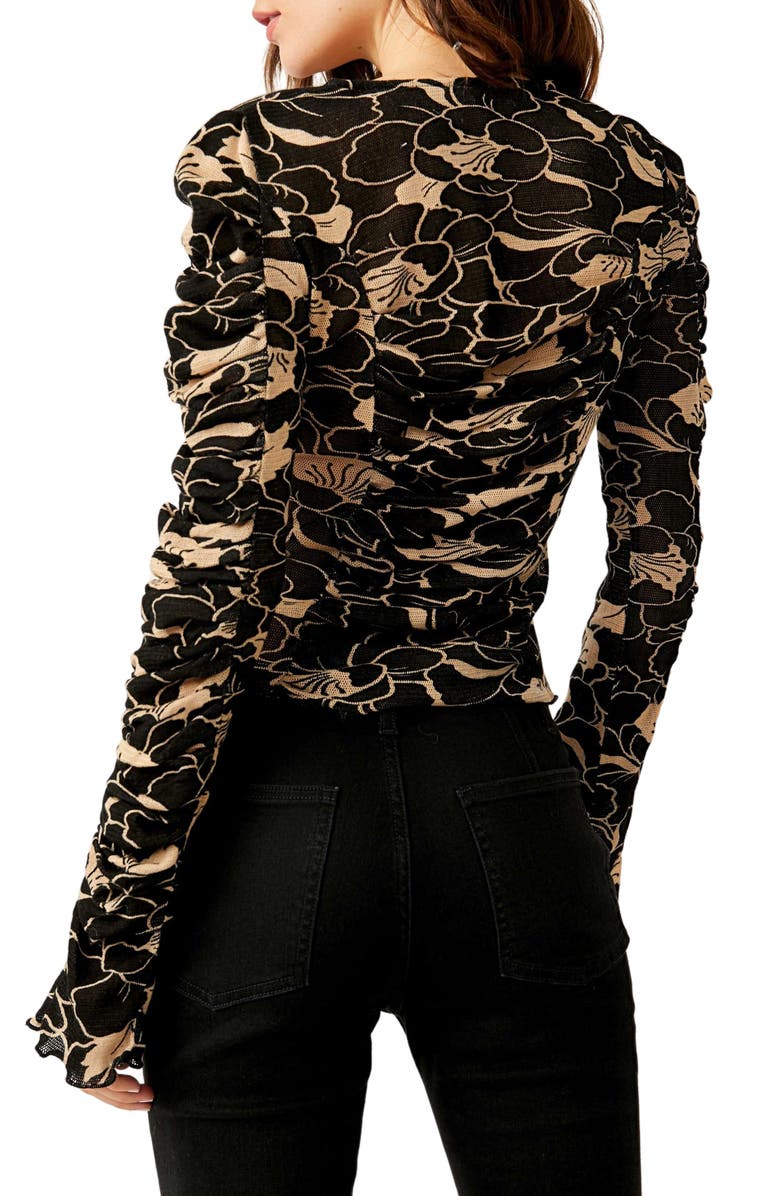 Free People Through the Meadow Ruched Mesh Top | Nordstromrack