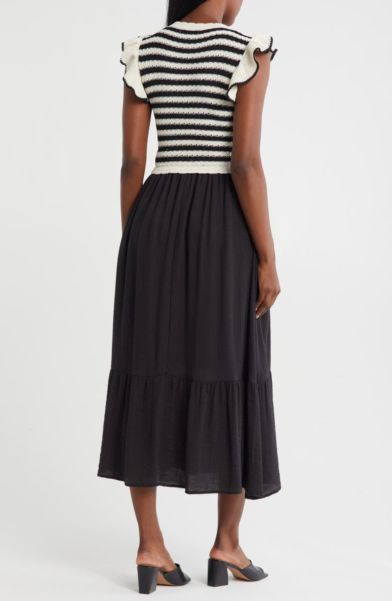 ZOE AND CLAIRE Mixed Media Midi Dress | Nordstromrack