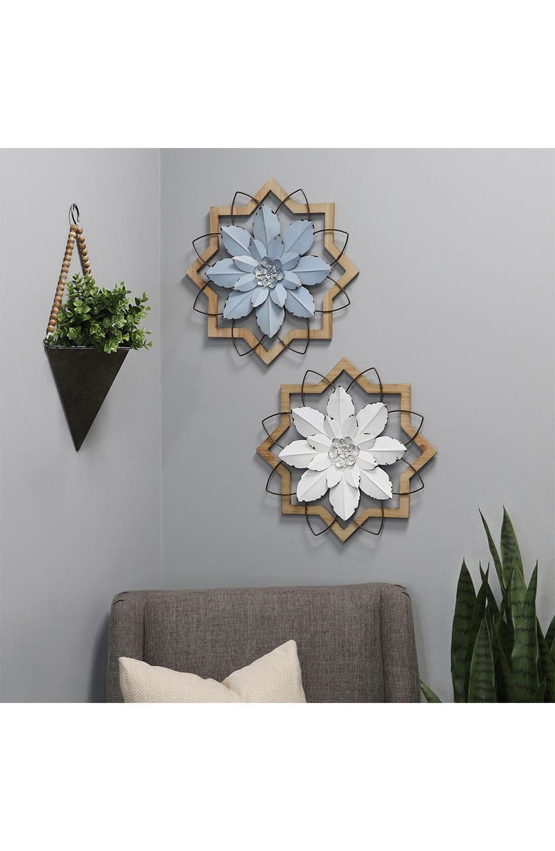 STRATTON HOME DECOR Vintage Wooden Metal Flower Wall Decor | Nordstromrack