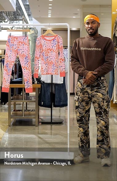 Nordstrom Kids' Print Fitted Cotton Two-Piece Pajama Set | Nordstrom