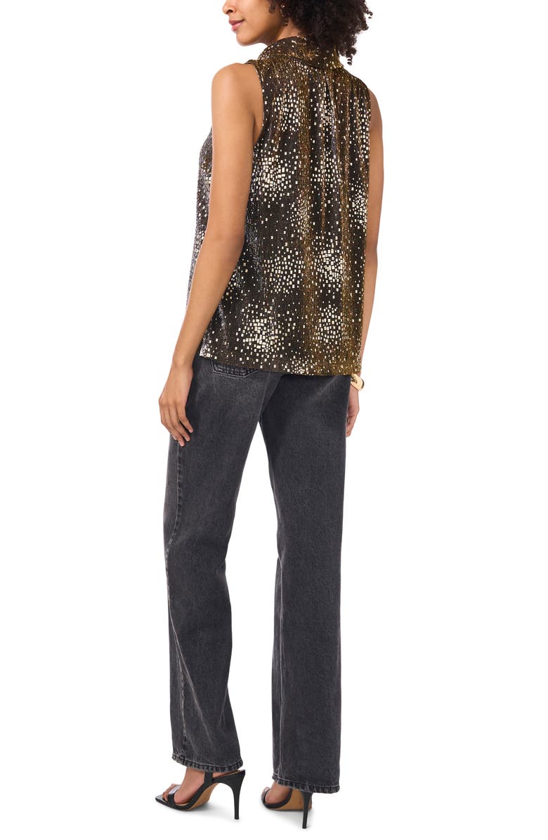 Vince Camuto Foil Print Metallic Knit Top | Nordstromrack