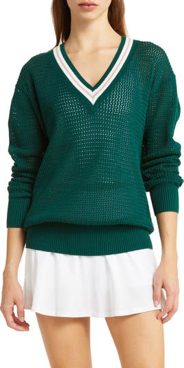 Varley Open Stitch Cotton Tennis Sweater | Nordstrom