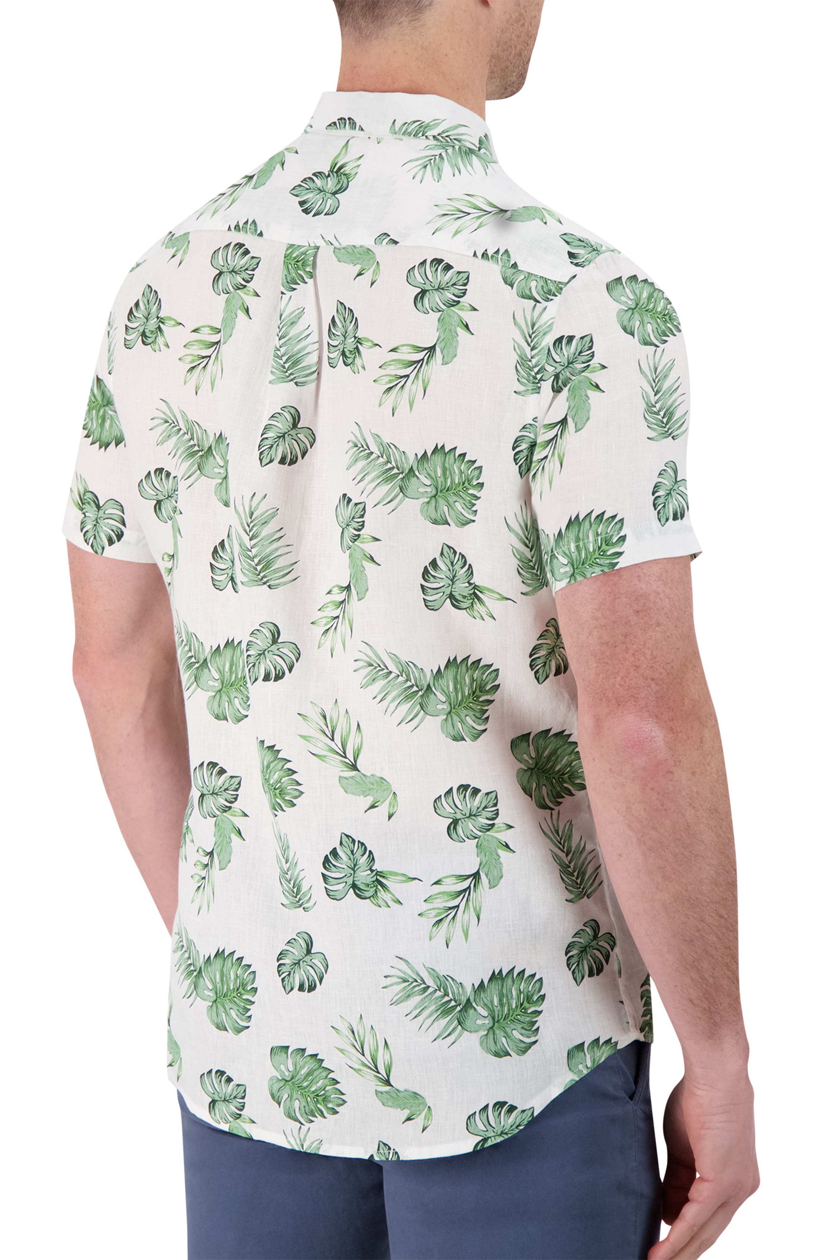 Report Collection Novelty Floral Linen Button-Down Shirt | Nordstromrack