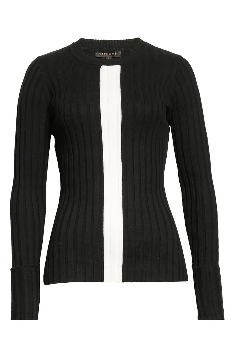 Capsule 121 The Centauri Colorblock Cotton & Cashmere Rib Sweater ...