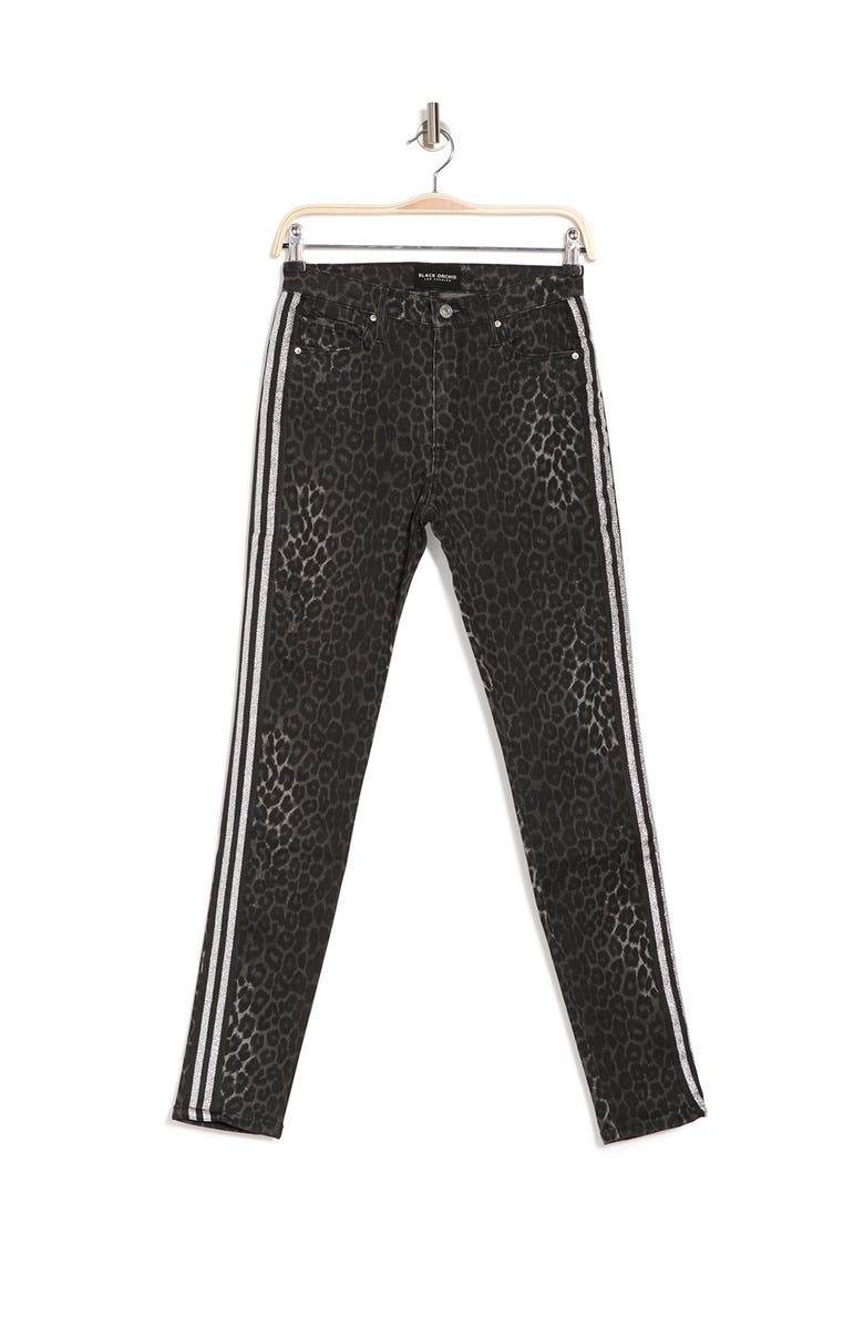 BLACK ORCHID Gisele Leopard Print Stripe High Rise Super Skinny Jeans ...
