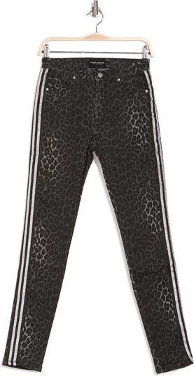 BLACK ORCHID Gisele Leopard Print Stripe High Rise Super Skinny Jeans ...