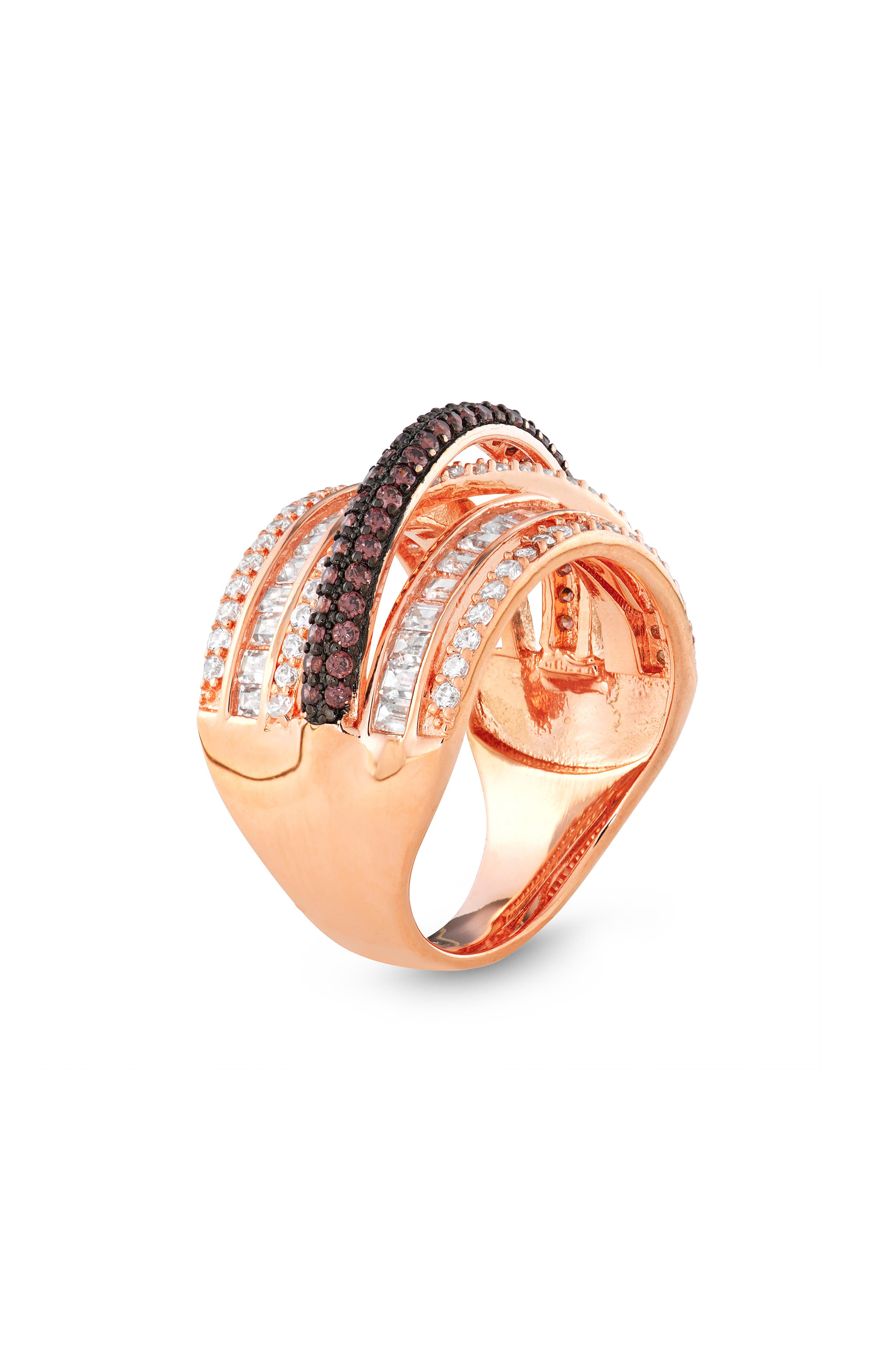 FZN Two-Tone Cubic Zirconia Multiband Ring | Nordstromrack