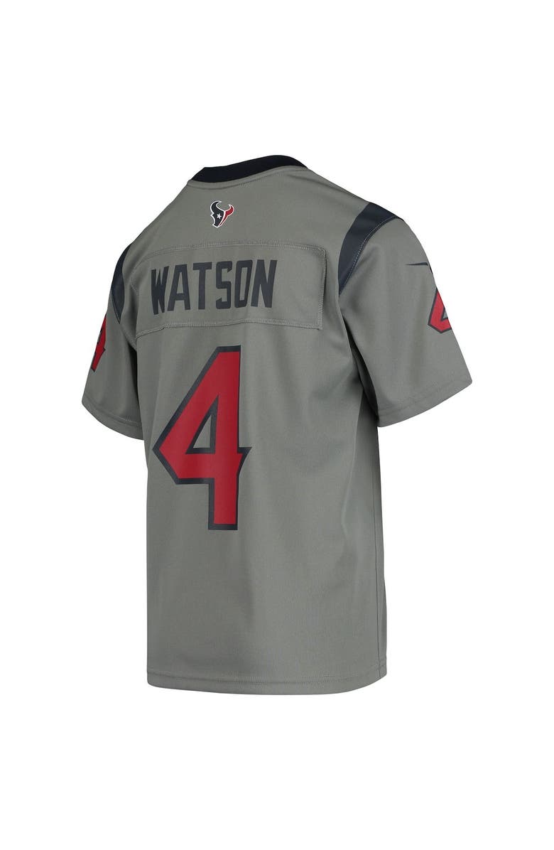 Nike Youth Nike Deshaun Watson Gray Houston Texans Inverted Game Jersey ...