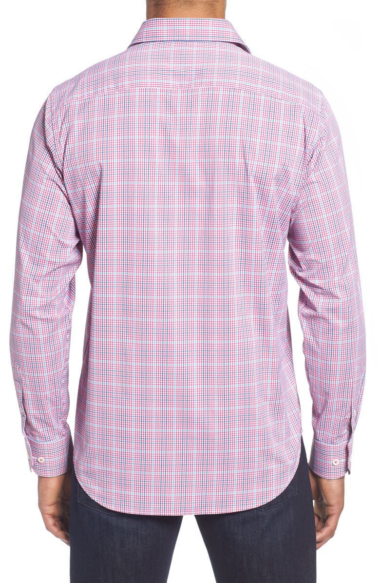 Bugatchi Classic Fit Pin Check Performance Sport Shirt | Nordstromrack