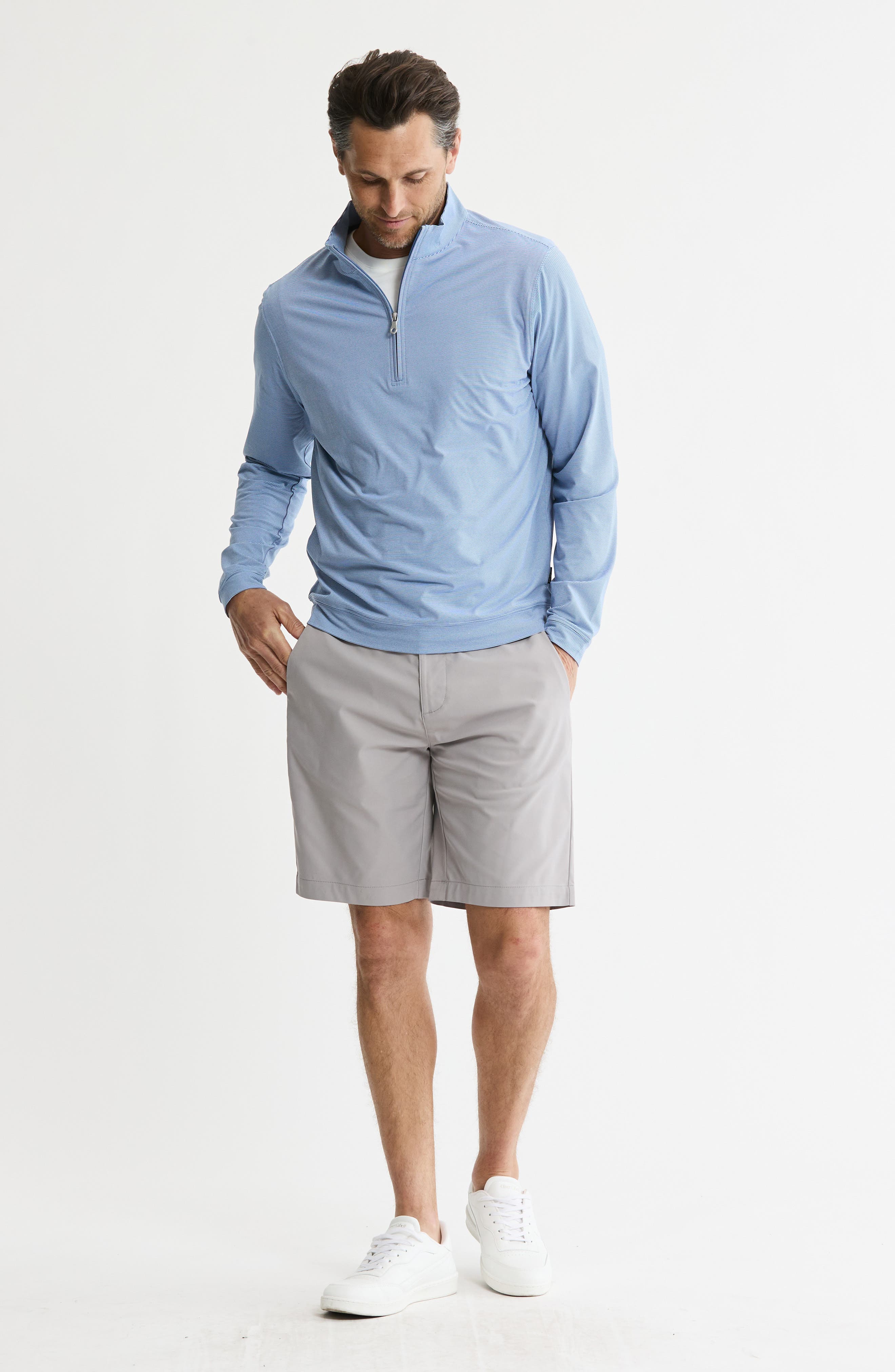 JACHS Performance Microstripe Quarter Zip Pullover | Nordstromrack