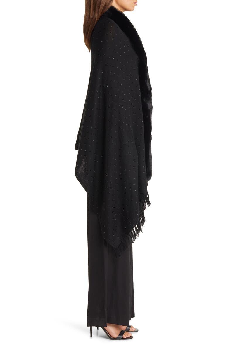 La Fiorentina Faux Fur Trim Wrap | Nordstrom