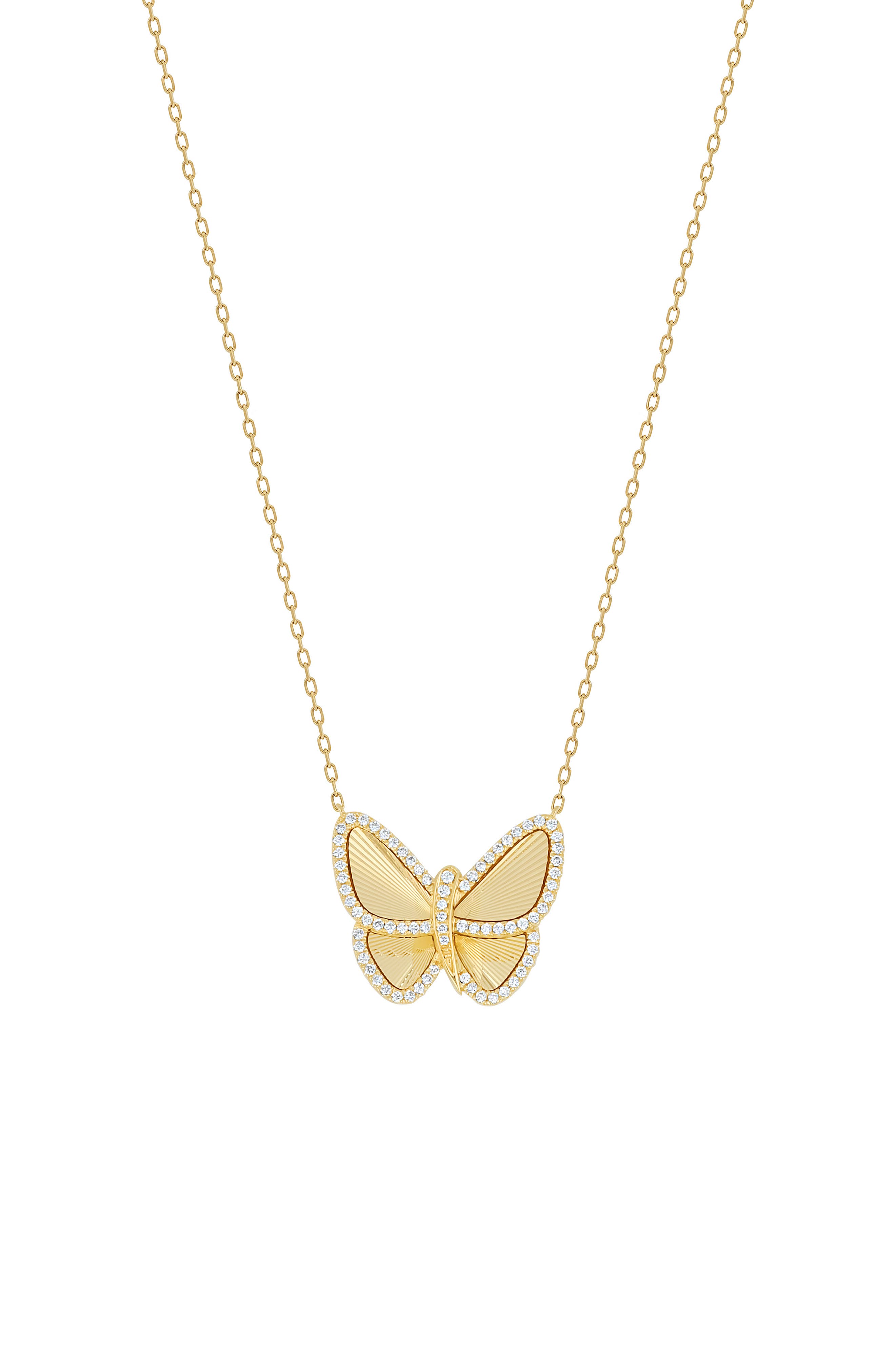 Bony Levy Icon Pavé Diamond Butterfly Pendant Necklace | Nordstrom