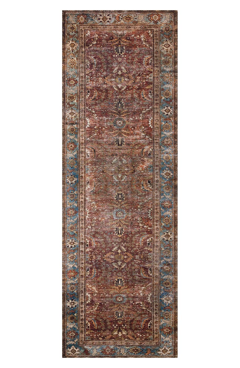 LOLOI Layla Accent Rug - Brick/Blue - 7'6" x 9'6" | Nordstromrack