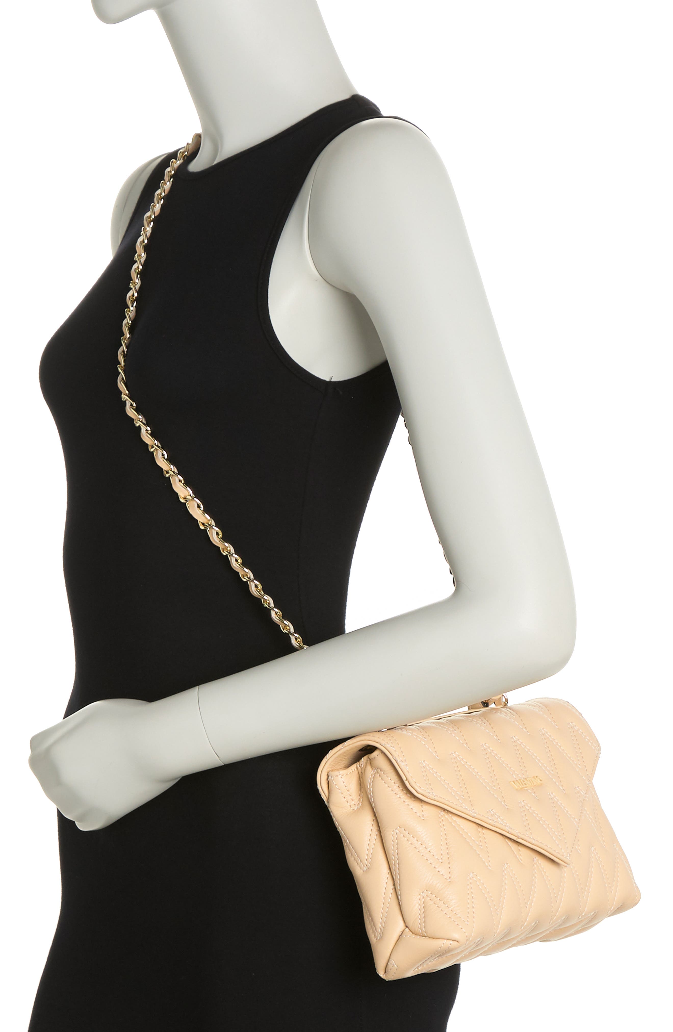 VALENTINO BY MARIO VALENTINO Lynn Logo Plate Quilted Crossbody Bag ...
