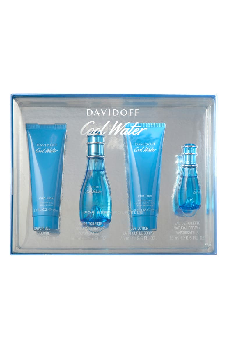 DAVIDOFF COOL WATER Women's Cool Water 4-Piece Eau de Toilette Set ...