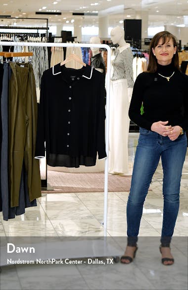 Halogen® Piped Button-Up Blouse | Nordstromrack