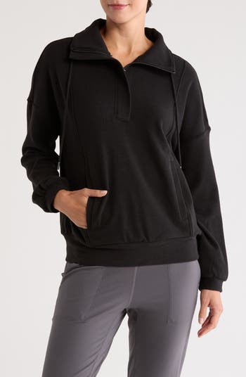 Zella Cozy Half Zip Pullover Sweatshirt | Nordstrom