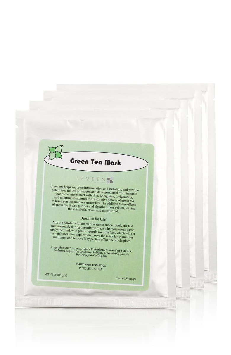 LEVEEN PEEL OFF MASKS Green Tea Free Radical Protecting Peel Off Mask ...