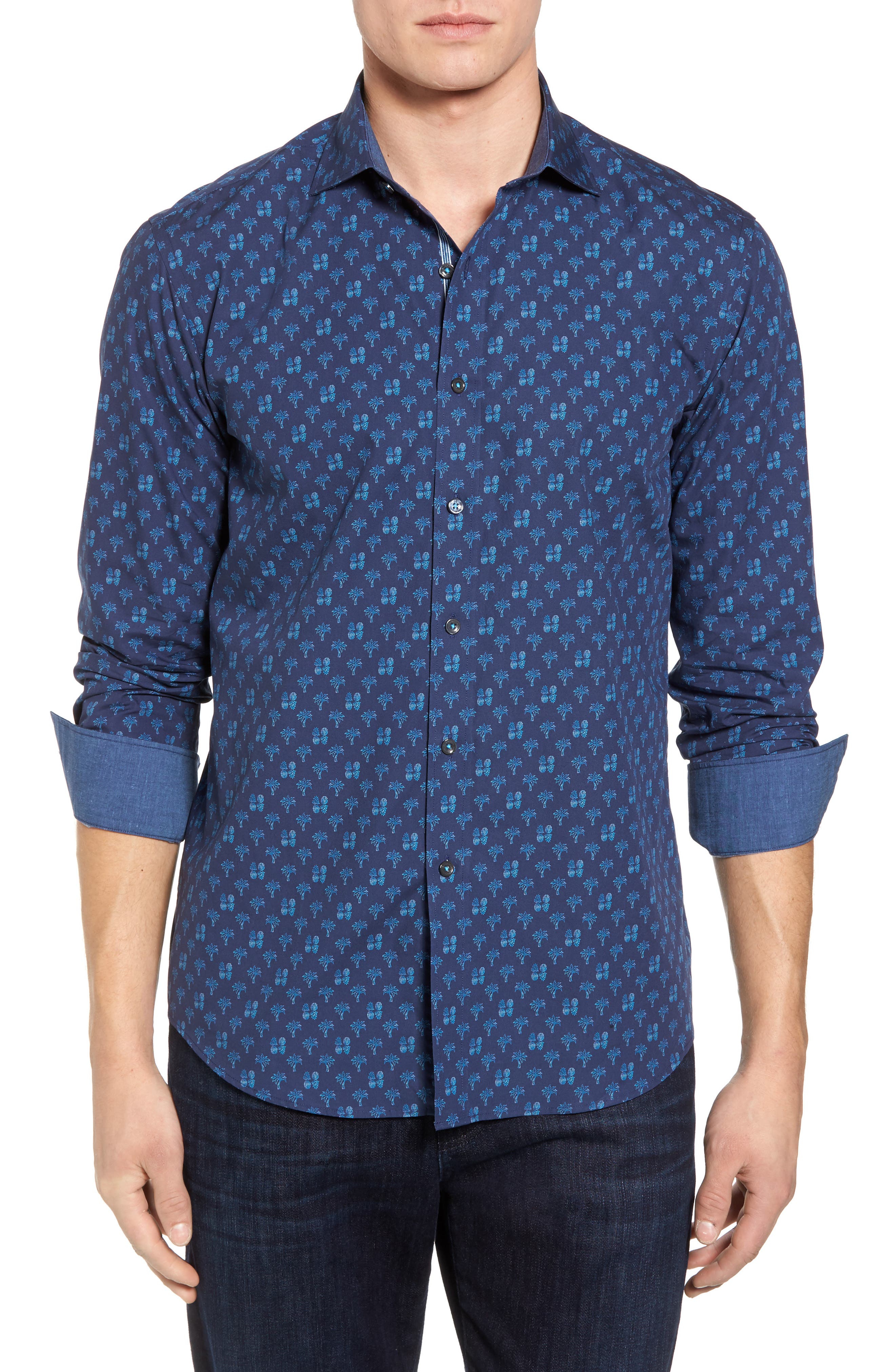 Shaped Fit Print Sport Shirt (Men) | Nordstromrack