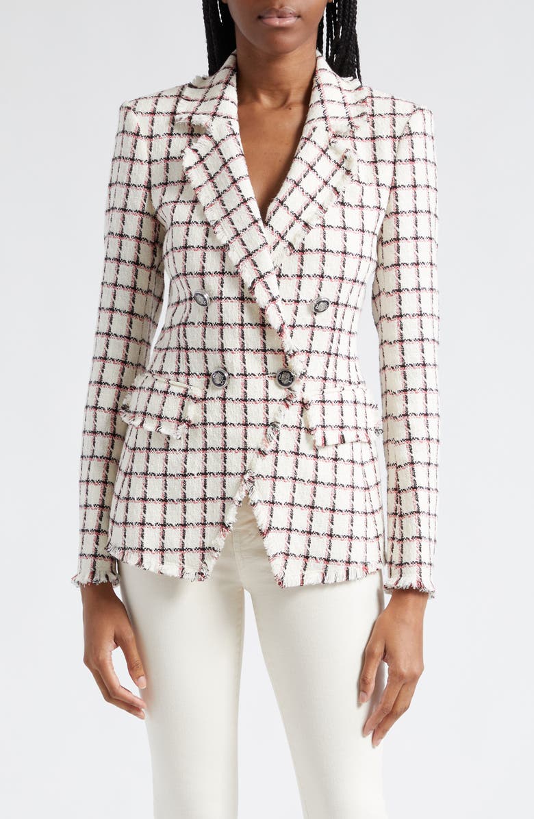 Veronica Beard Taja Plaid Cotton Blend Tweed Dickey Jacket | Nordstromrack