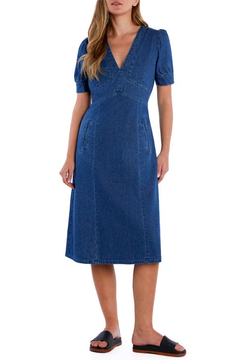 Women's Midi Denim Dresses | Nordstrom