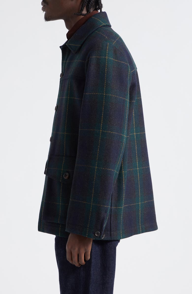Drake's Johnson Check Melton Wool Donkey Chore Coat | Nordstromrack