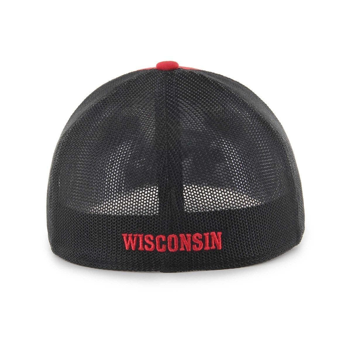 '47 Men's '47 Red/Black Wisconsin Badgers Basic Two-Tone Trophy Flex ...