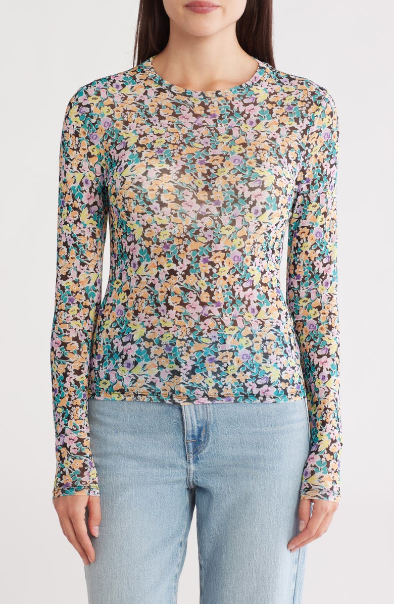 AFRM LOS ANGELES Sunny Long Sleeve Mesh Top | Nordstromrack