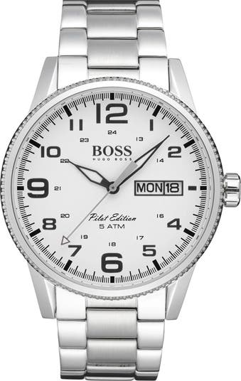 zzDNUHugo Boss BOSS 'Pilot' Watch, 44mm | Nordstrom