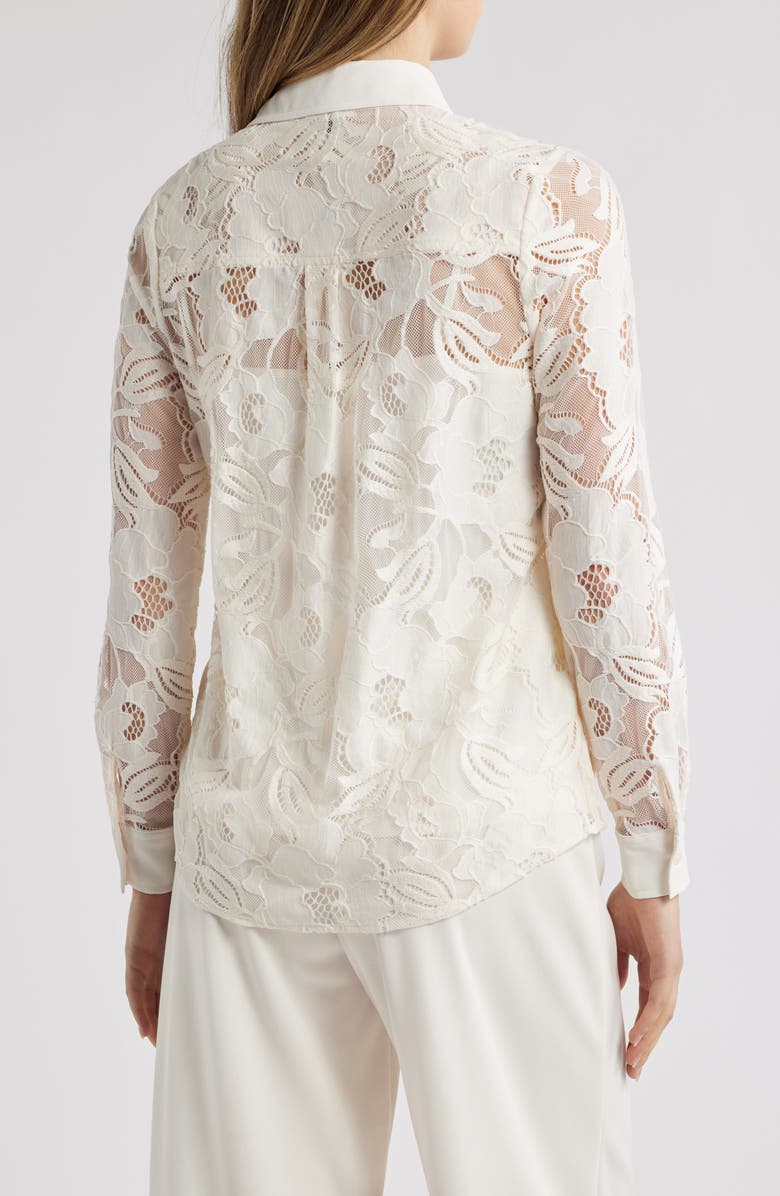 Anne Klein Blossom Lace Button-Up Shirt | Nordstrom