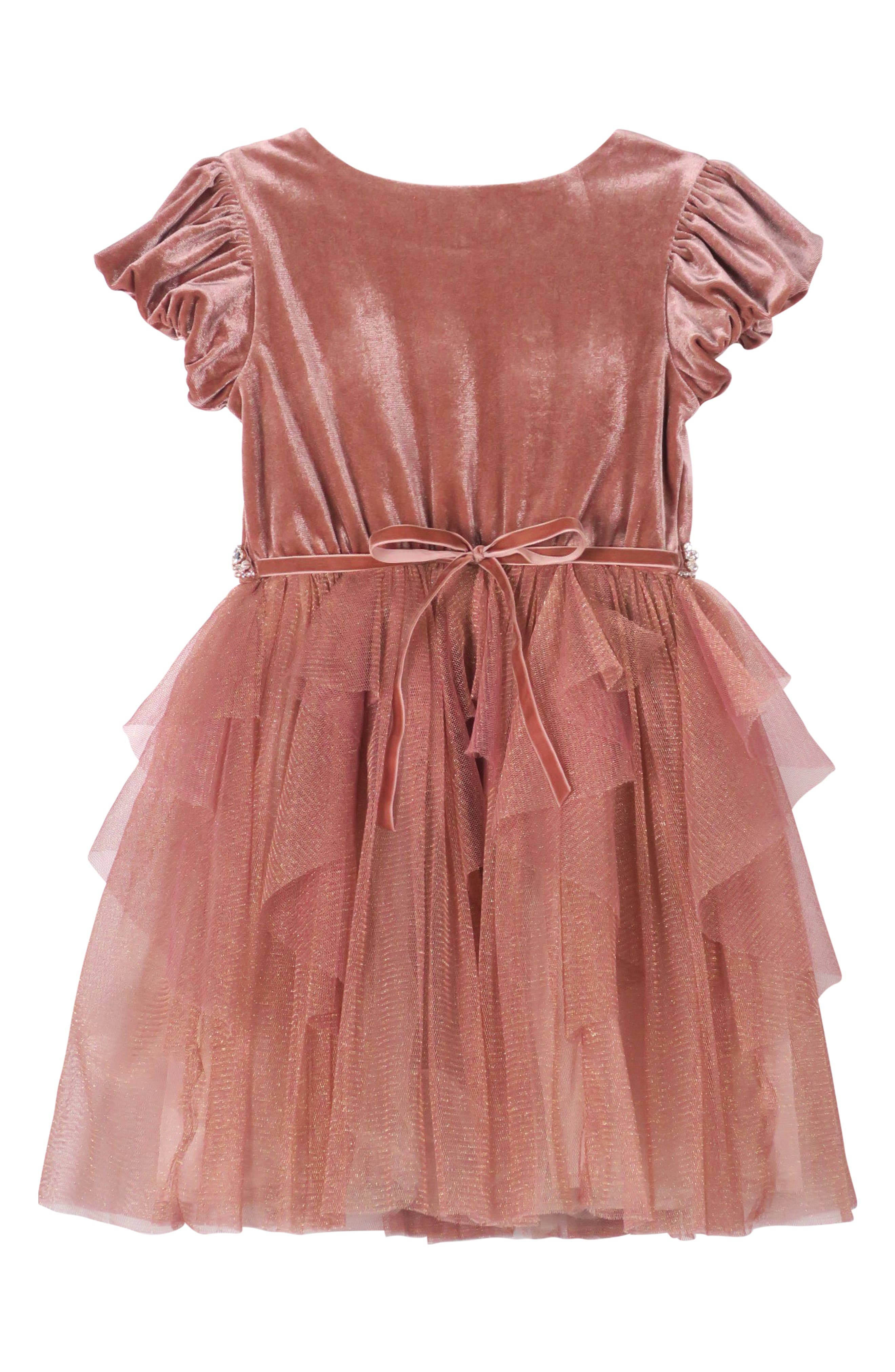 Zunie Kids' Velvet & Tulle Party Dress | Nordstromrack