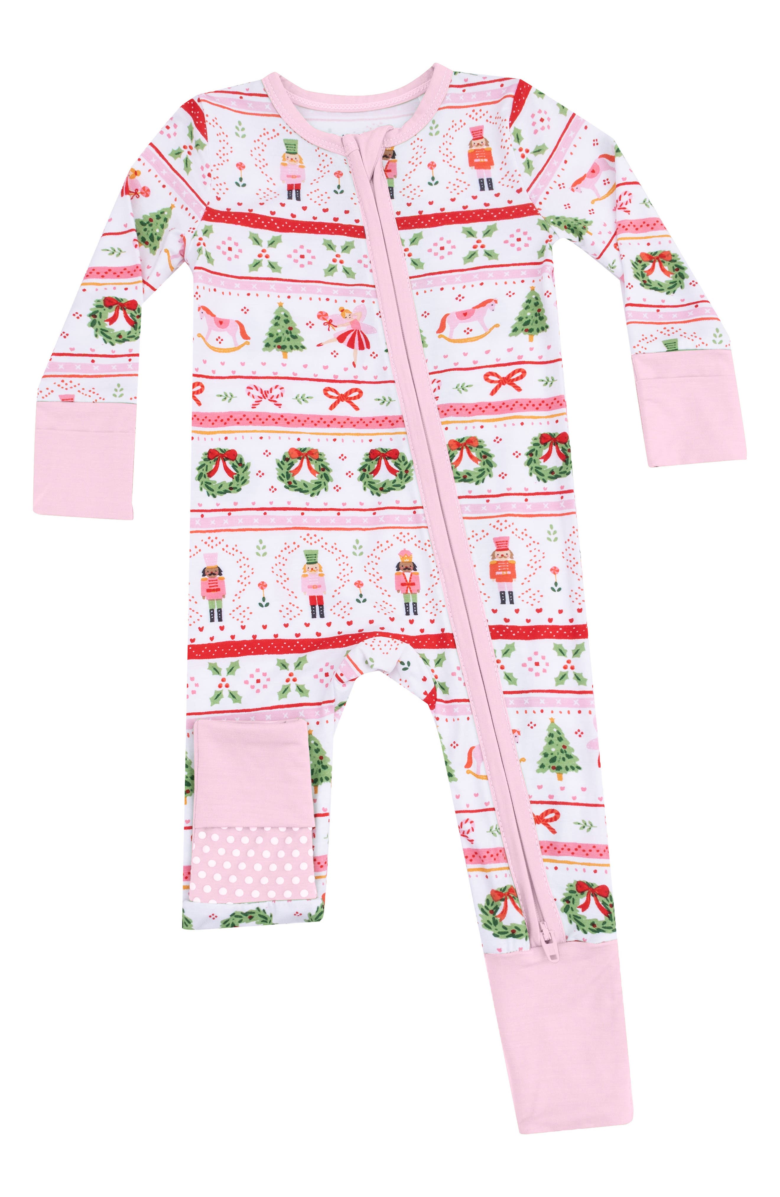 Angel Dear Sugar Plum Fairy Convertible Zip Footie | Nordstrom