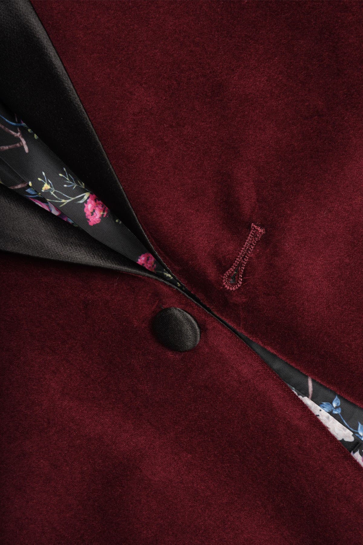 SAVILE ROW CO Burgundy Shawl Collar Single Button Velvet Suit Separate ...