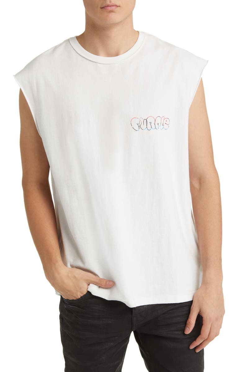 PURPLE BRAND Relaxed Fit Textured Inside Out Graphic Tank | Nordstromrack