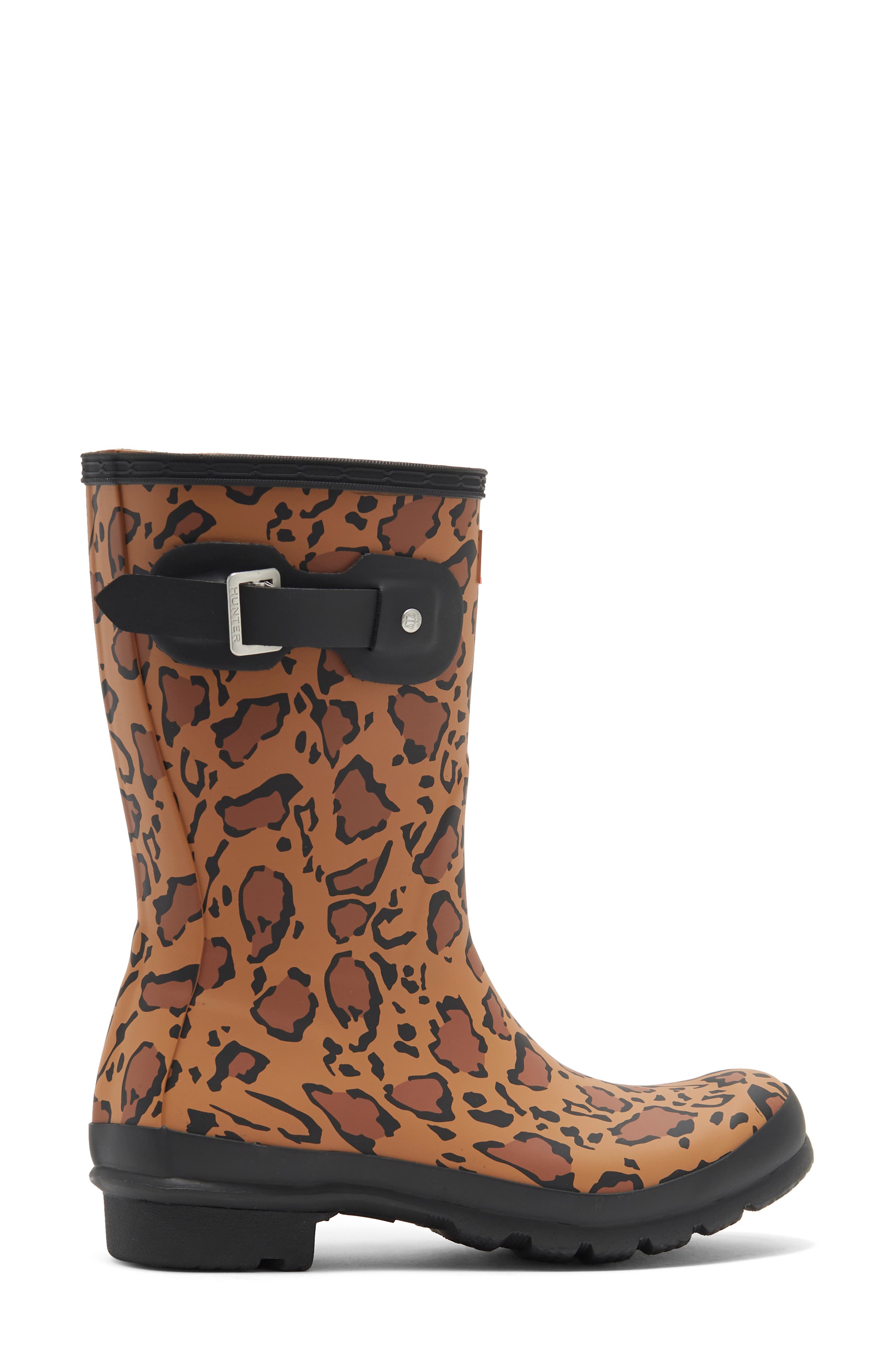 Hunter Original Short Leopard Print Waterproof Rain Boot (Women ...