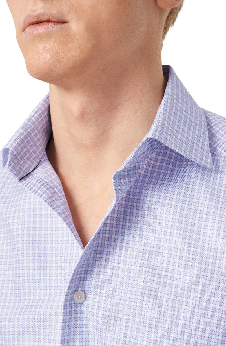 Eton Contemporary Fit Check Organic Cotton Dress Shirt | Nordstromrack