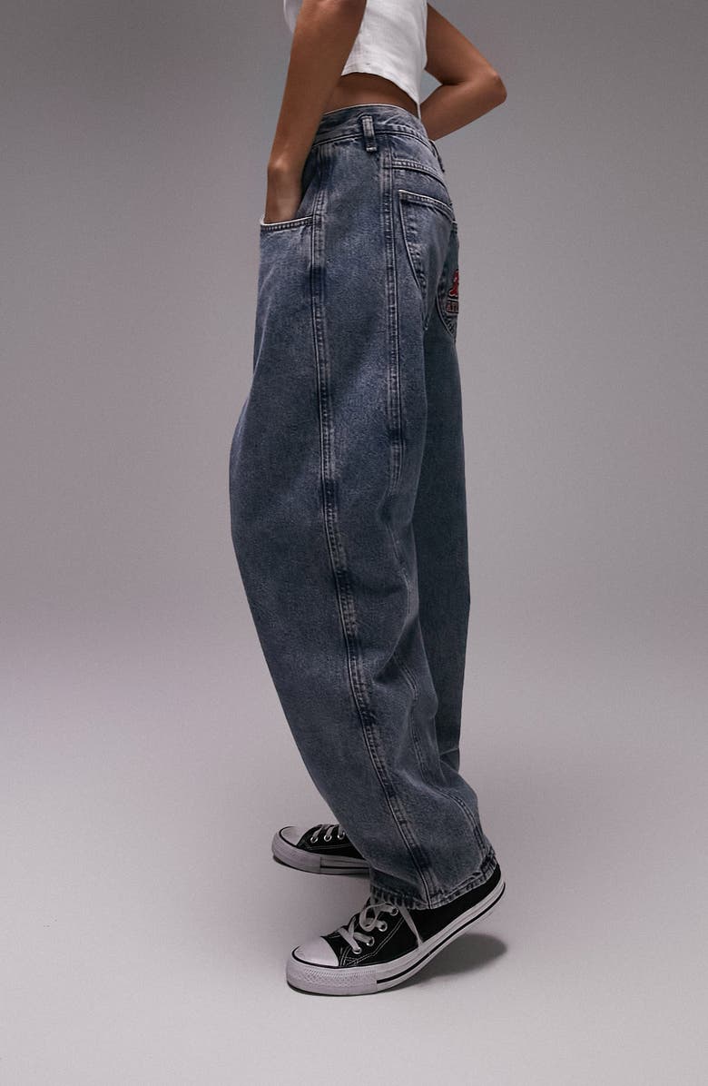 Topshop Oversize Side Panel Nonstretch Jeans | Nordstromrack