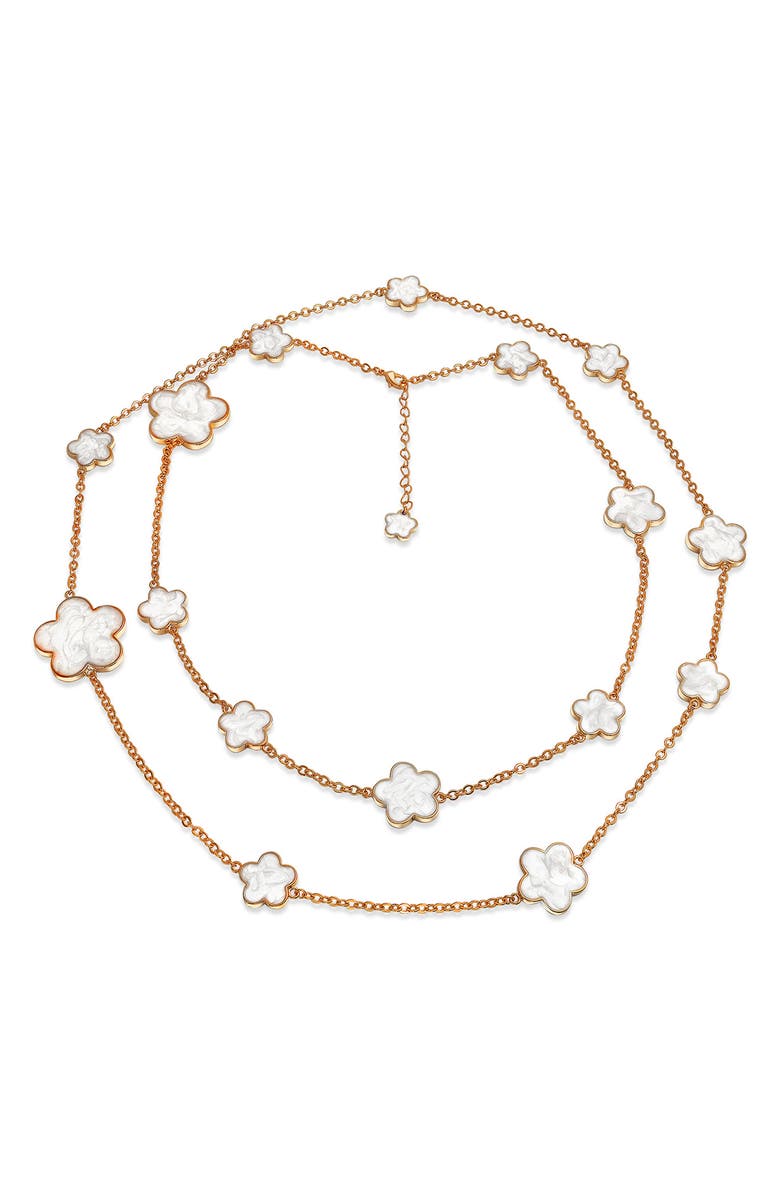 BLING JEWELRY Sterling Silver Clover Flower Long Necklace | Nordstromrack