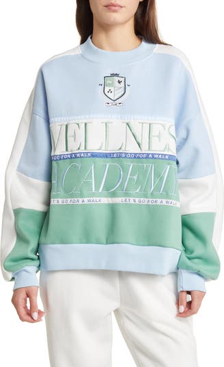YELLOW THE LABEL Varsity Wellness Academy Colorblock Embroidered ...