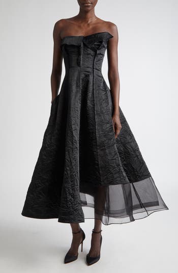 Jason Wu Collection Brushstroke Fray Jacquard Asymmetric Mixed Media ...