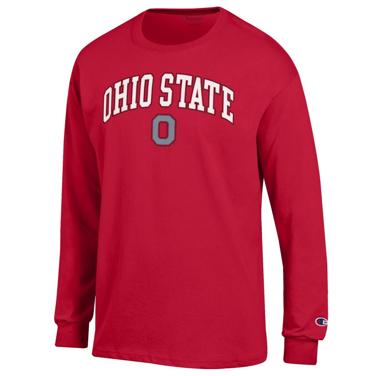 Champion Men's Champion Scarlet Ohio State Buckeyes Arch Over Logo Long ...
