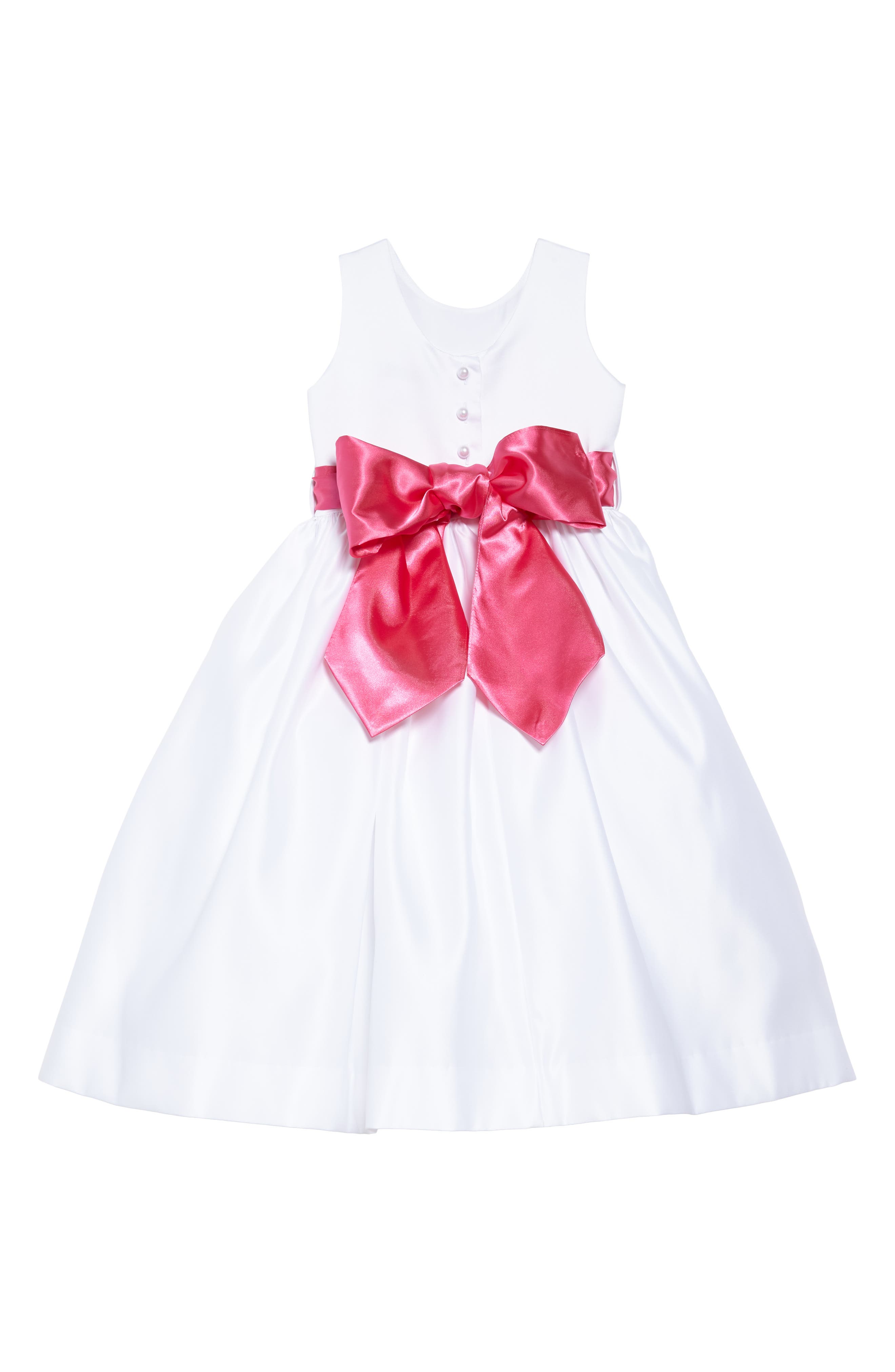 Us Angels Kids' White Tank Communion Dress with Satin Sash | Nordstromrack