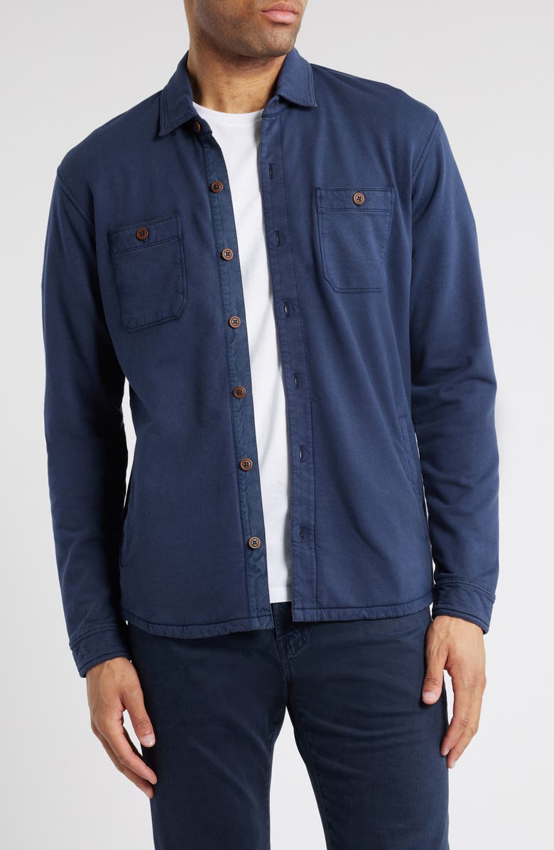 Peter Millar Lava Wash Fleece Knit Shirt Jacket | Nordstromrack