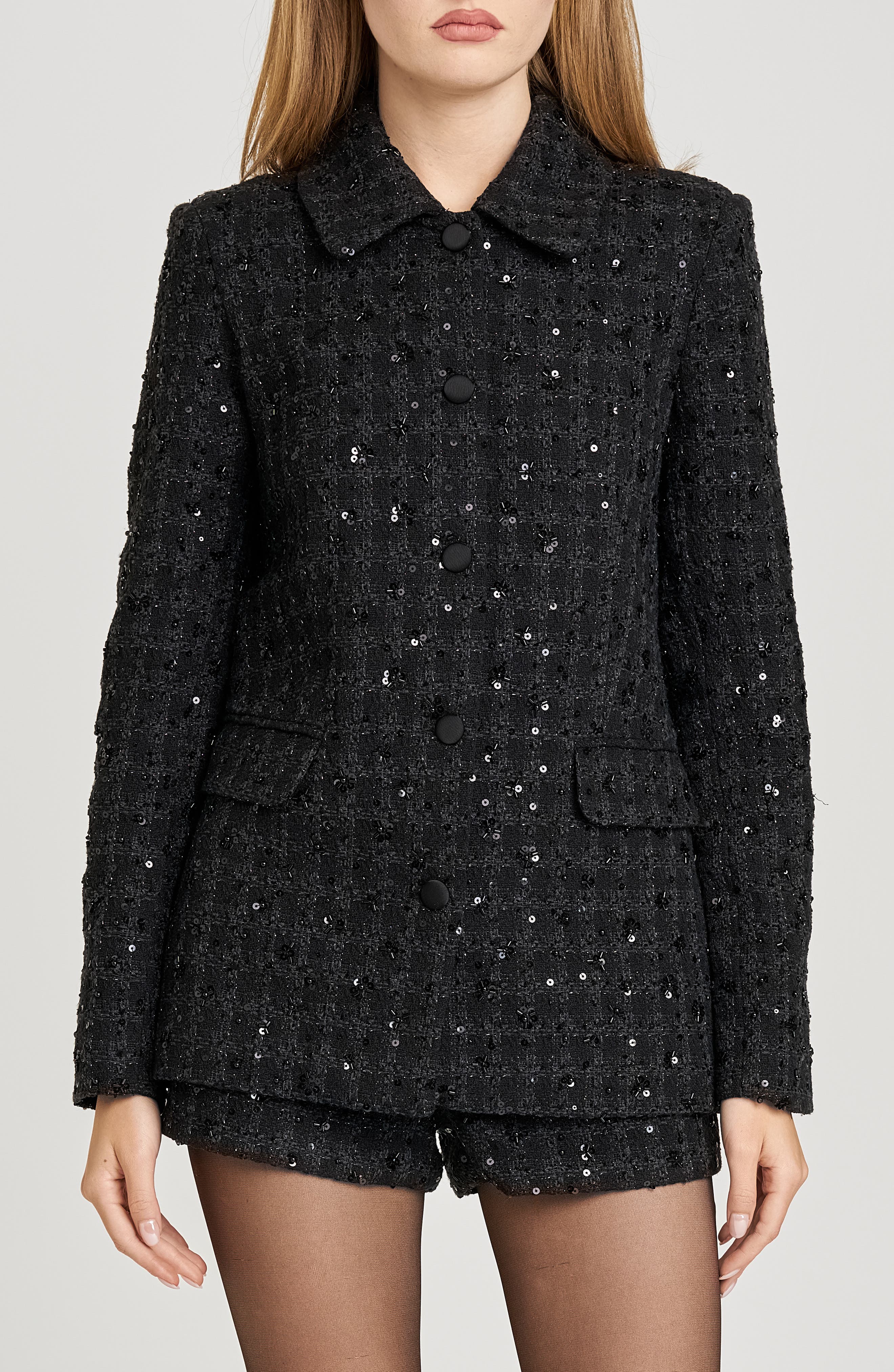 WAYF x Sara Walker Andie Sequin Tweed Jacket | Nordstrom