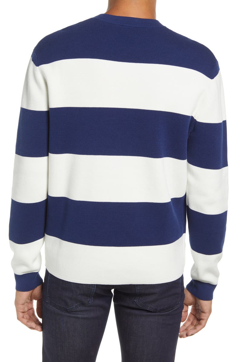BOSS Nasato Stripe Crewneck Sweater | Nordstromrack