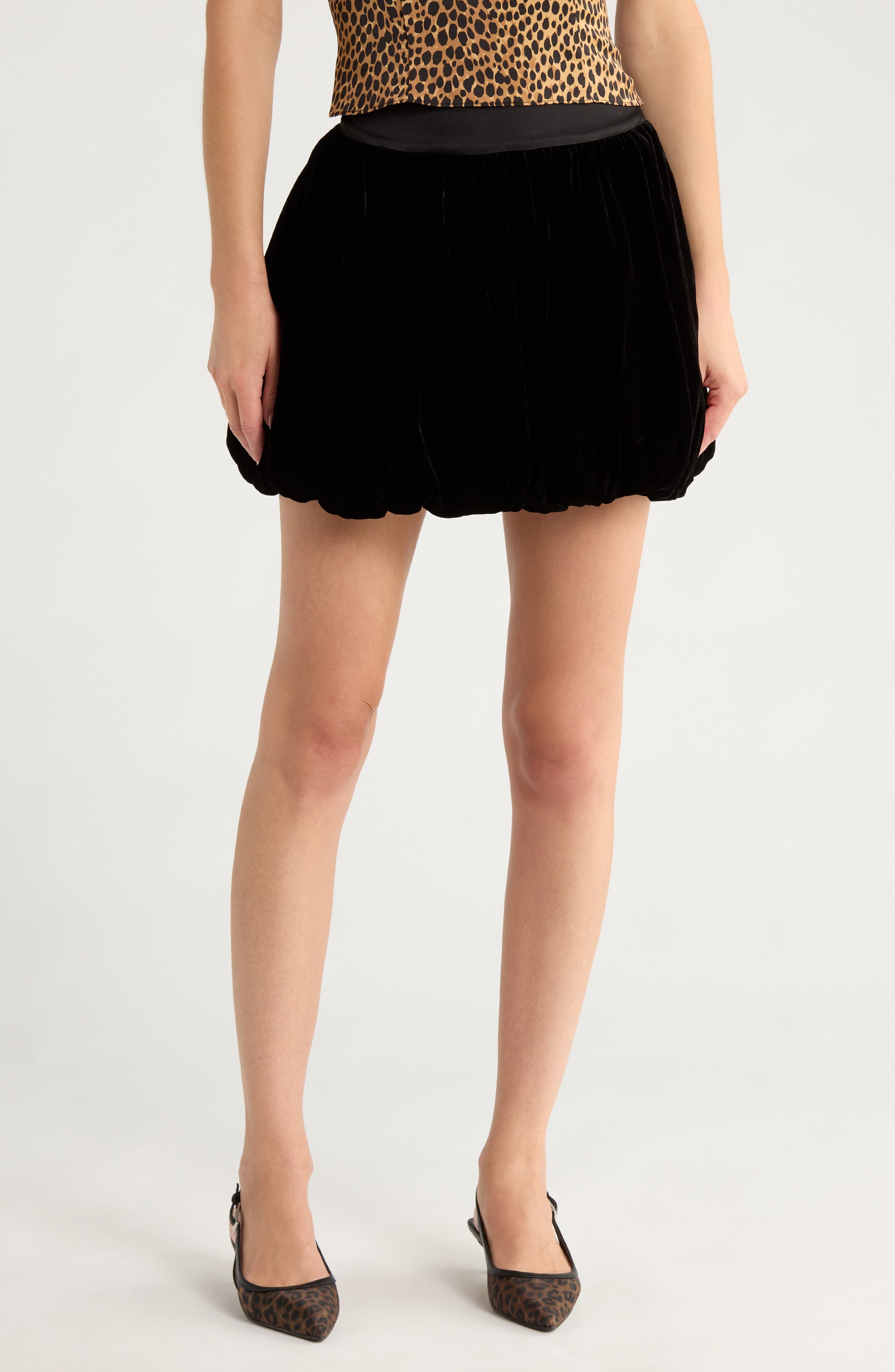 Reformation Brynn Velvet Bubble Skirt (Women) | Nordstromrack